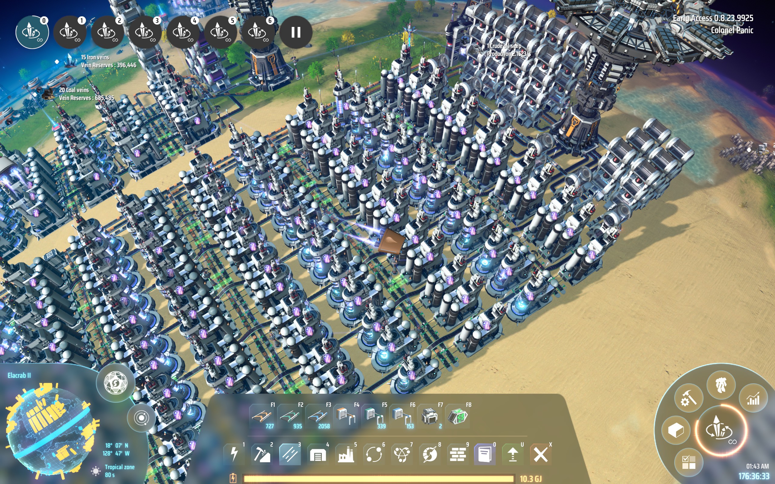 Dyson Sphere Blueprints - ILS Oil Refinery 2 Blue Belt (3600/min)