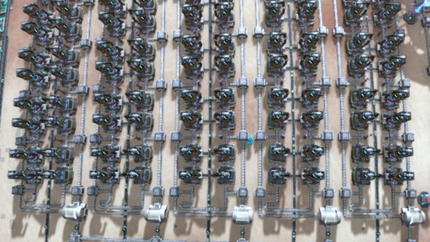 Dyson Sphere Blueprints - Compact deuterium farm with 30 deuterium/s output