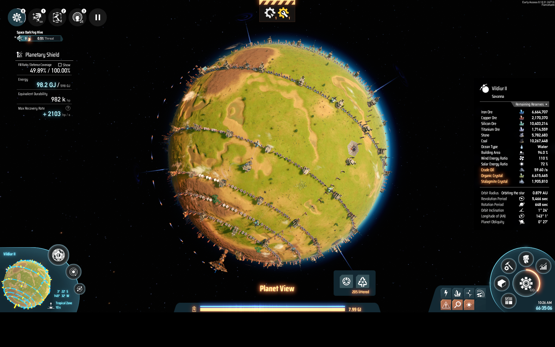 Dyson Sphere Blueprints - Planetwide BFU-Shield-Radar-Solar&Wind Energy