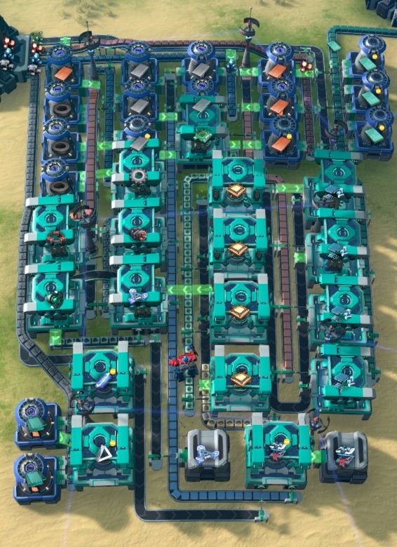 Dyson Sphere Blueprints - distributers/logistic bots from Raw compact