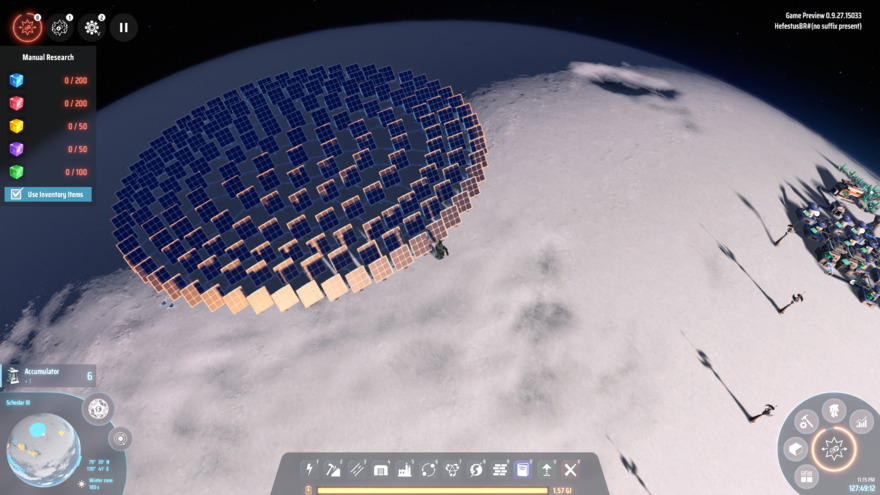 Dyson Sphere Blueprints - Solar Panel x179 Pole Distribution