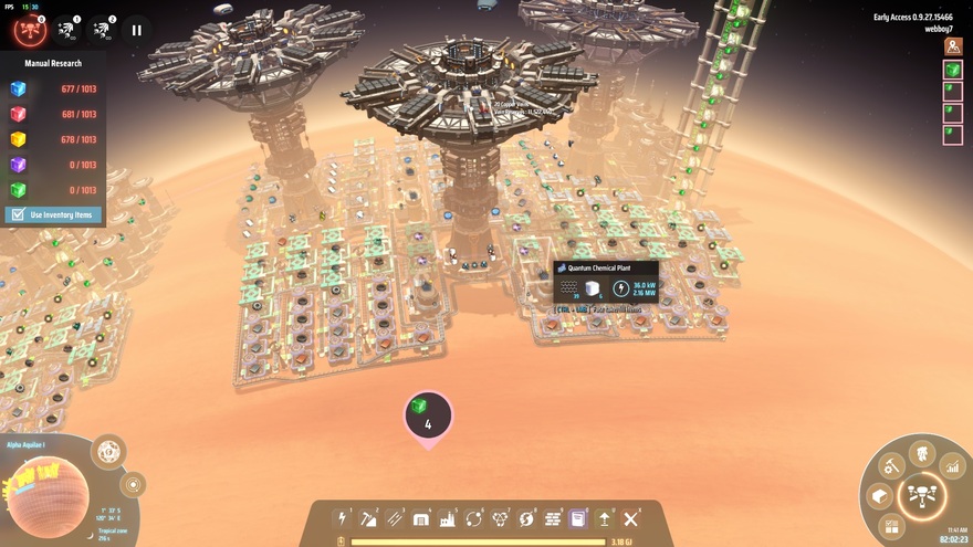 Dyson Sphere Blueprints - greencube factory with quantum chemical plants