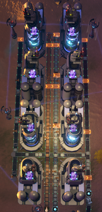 Dyson Sphere Blueprints - 8 x-ray cracking layout