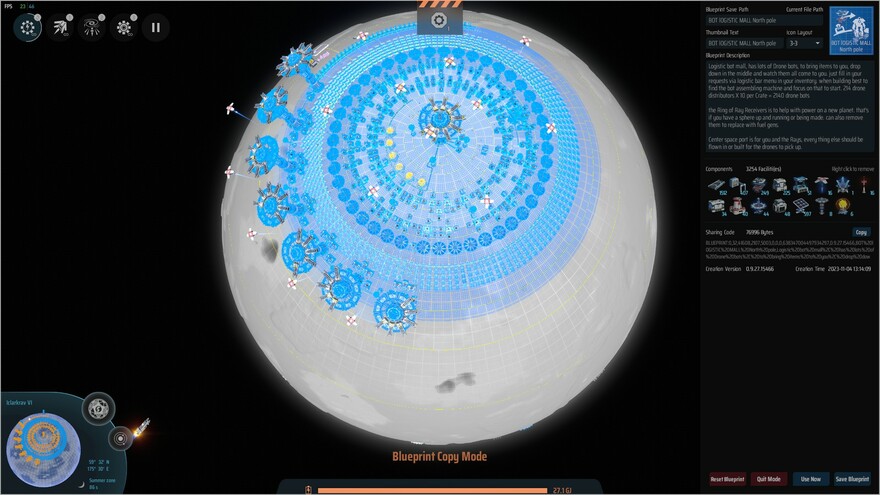 Dyson Sphere Blueprints - ** FIX ** North Pole Bot Logistic Mall (lots ...