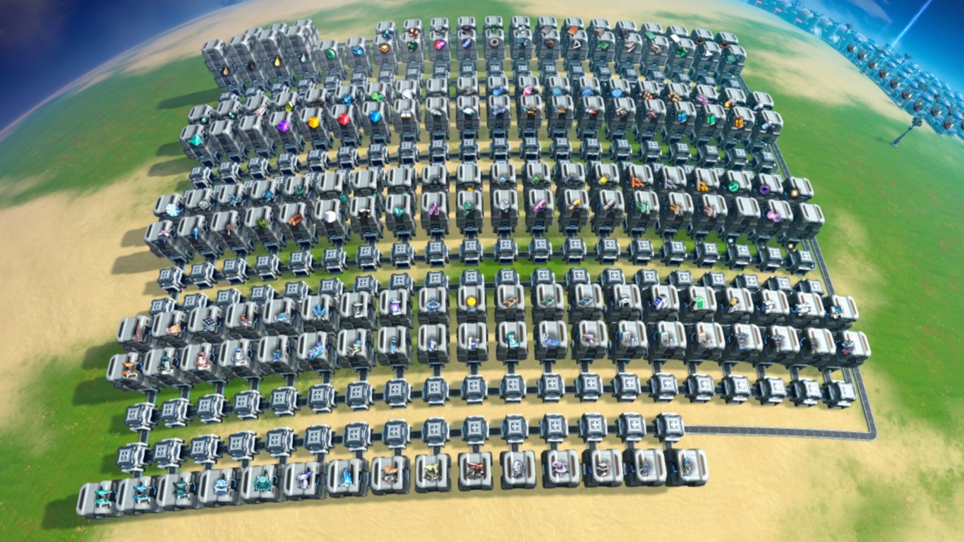 Dyson Sphere Blueprints - Powerless Inventory Sorting System