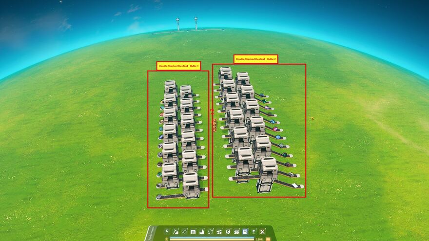Dyson Sphere Blueprints - Double Stacked Bus Mall - Buffer 2