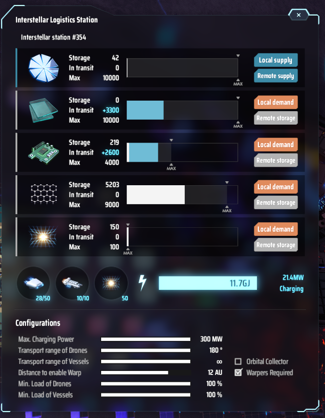 Dyson Sphere Blueprints - Solar Sails 30/s Direct Insertion (1800/min)