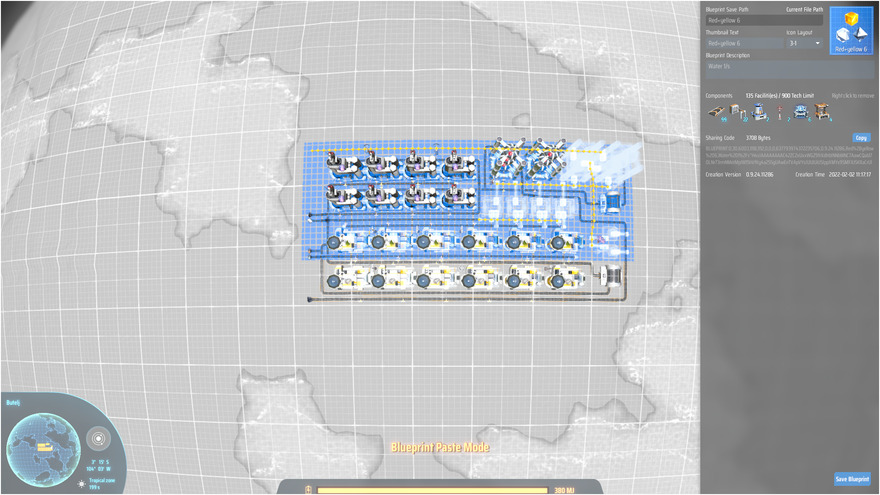 Dyson Sphere Blueprints - Compact red+yellow science 1/s [6]
