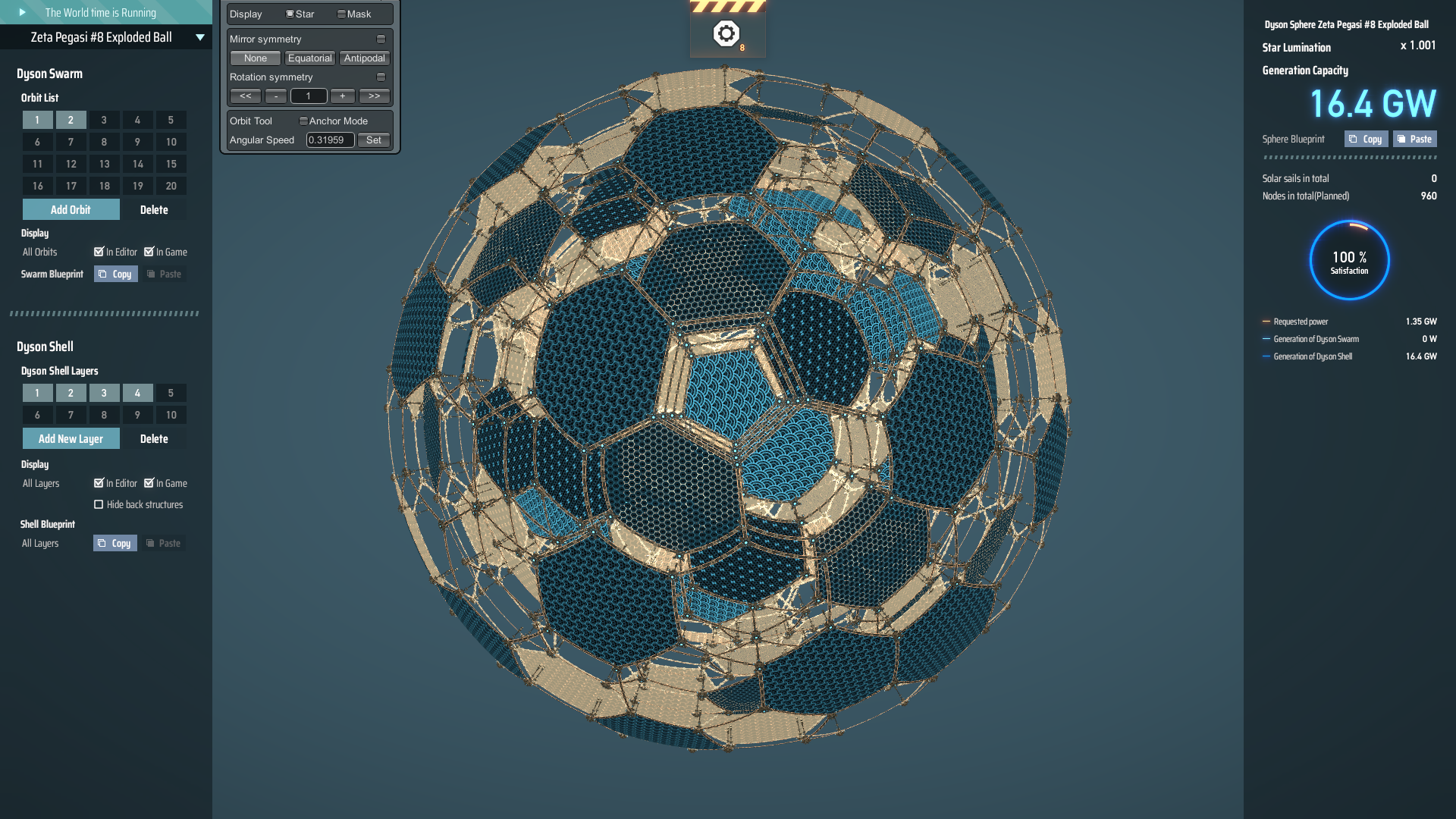 Dyson Sphere Blueprints - Exploded Ball