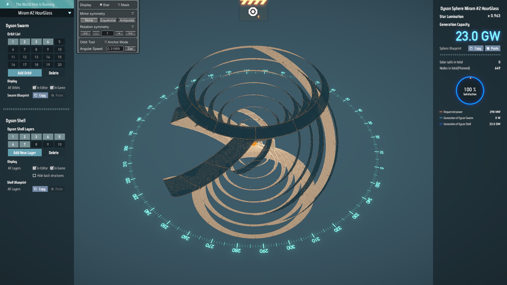 Dyson Sphere Blueprints - Hour Glass