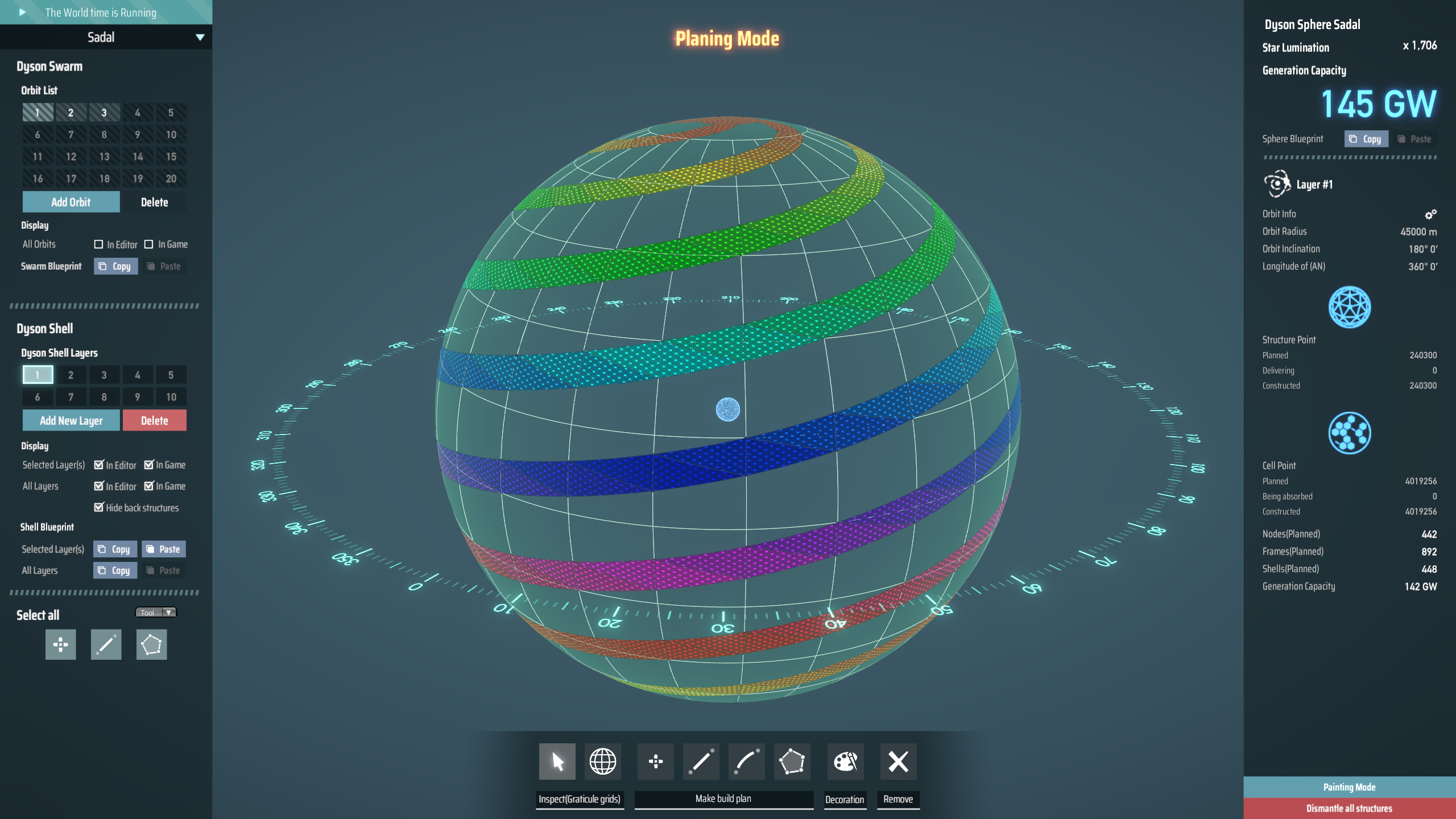 Dyson Sphere Blueprints - Colored Swirls
