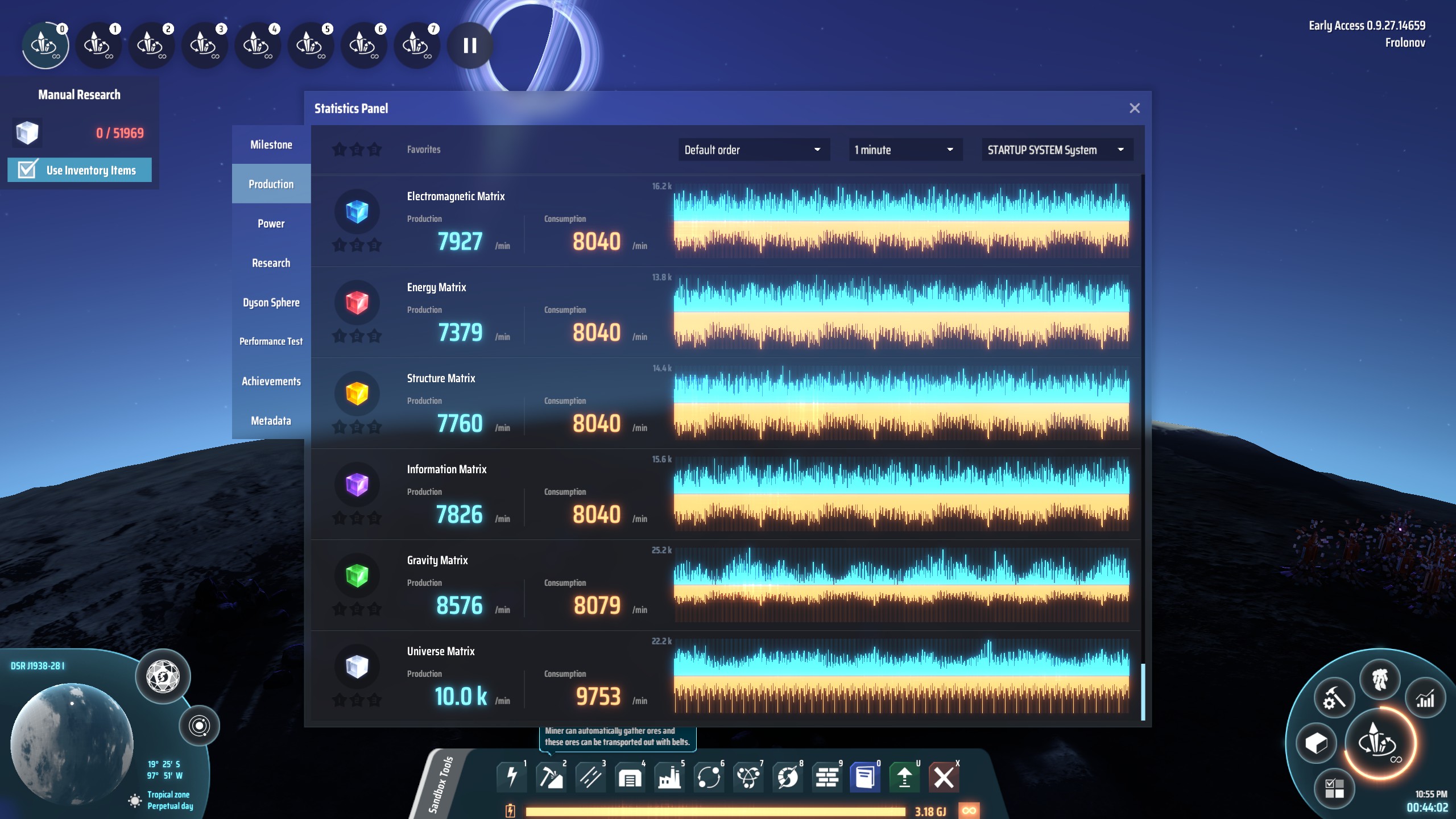 Dyson Sphere Blueprints - 10k / minute Universe Matrix with local anti ...
