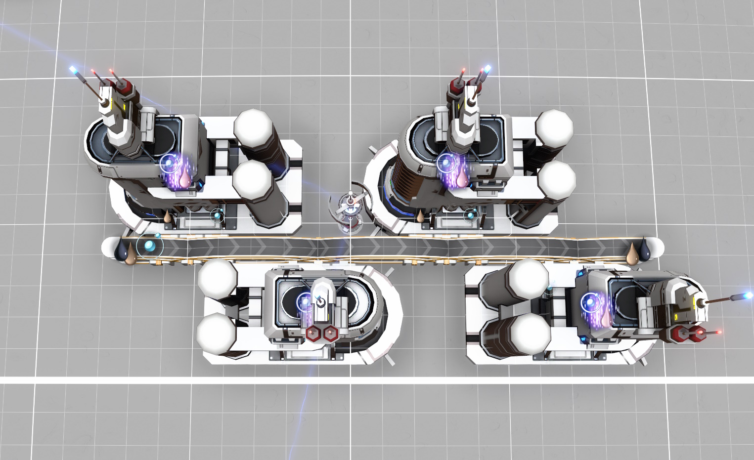Dyson Sphere Blueprints - Tileable Oil Refinery with Belt looping