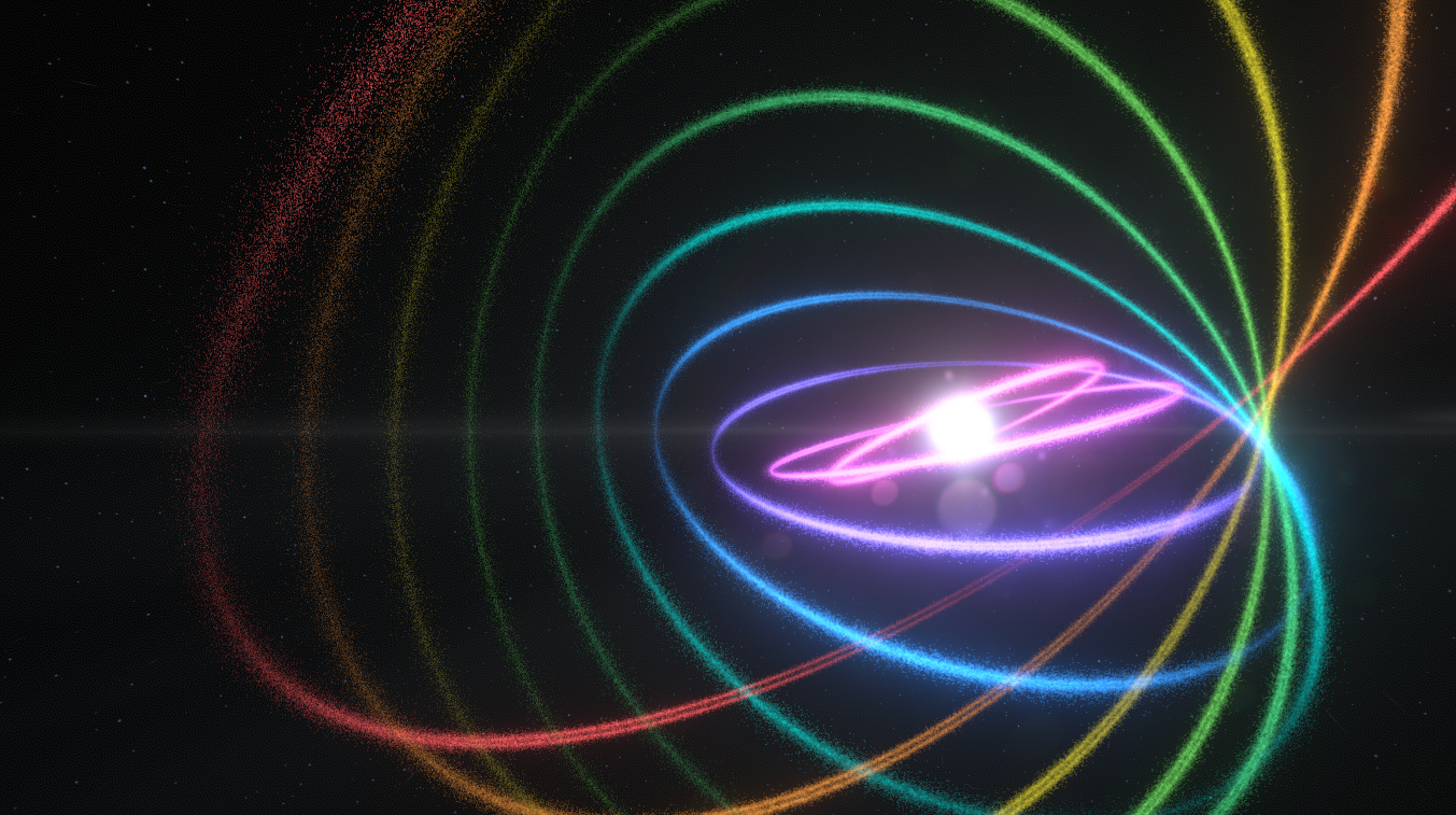 Dyson Sphere Blueprints - Rainbow Spiral Rings