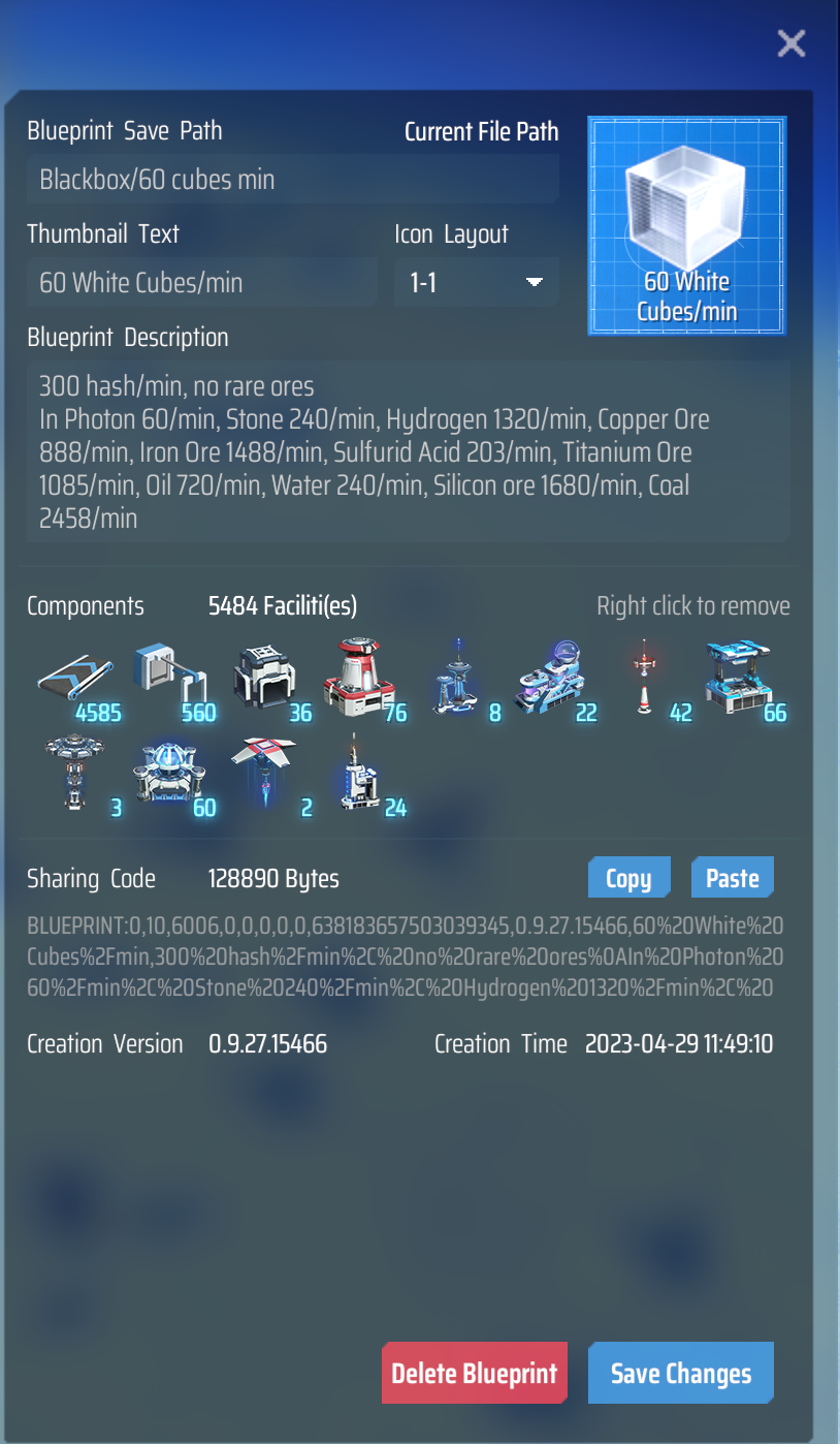 Dyson Sphere Blueprints - 300 hash blackbox, no rare materials, no ...