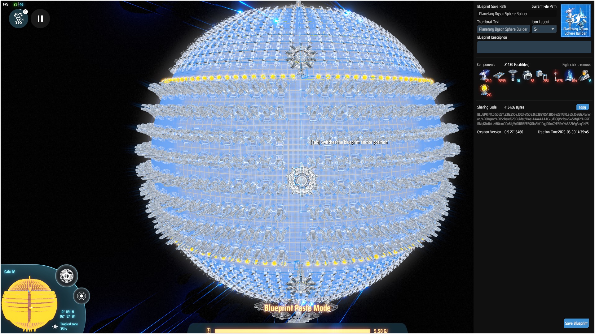 Dyson Sphere Blueprints - Planetary Dyson Sphere Builder