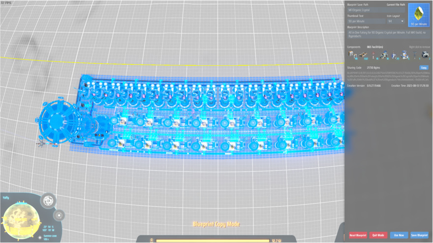 Dyson Sphere Blueprints - Organic Crystal 90 per Minute (under 900 ...