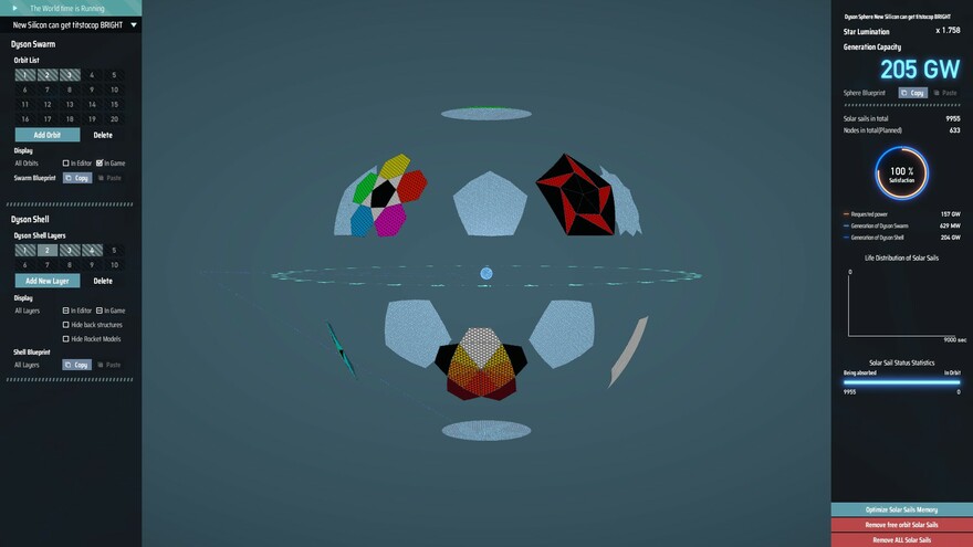 Dyson Sphere Blueprints - Various large pentagram patterns