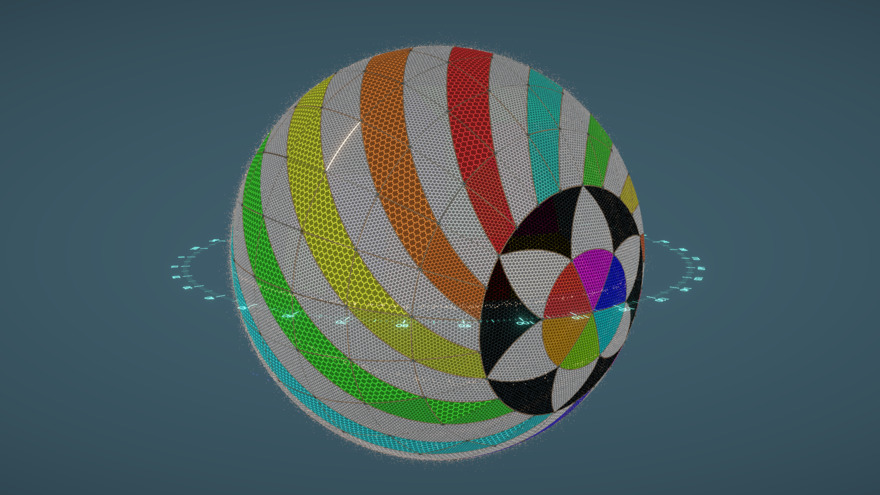 Dyson Sphere Blueprints - Rainbow flower Sphere