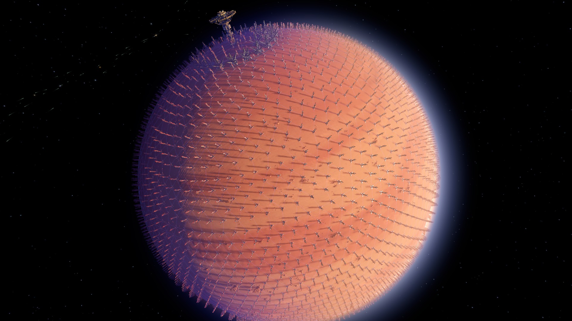 Dyson Sphere Blueprints - Planet-wide wind farm
