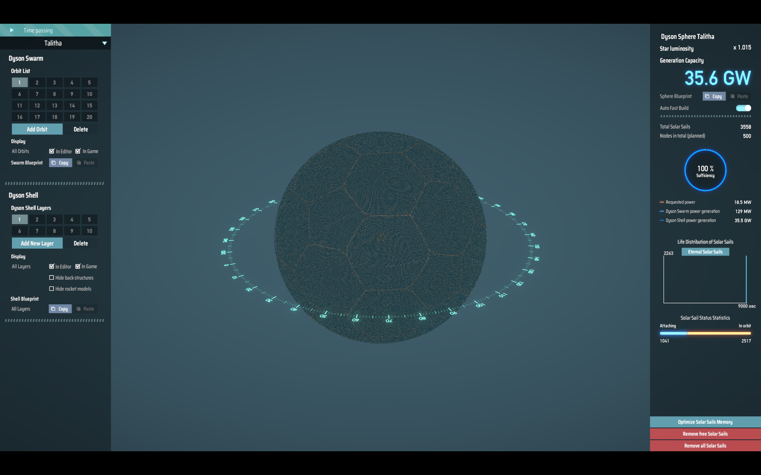 Dyson Sphere Blueprints - Cost-optimized polyhedron - 500 node ver ...