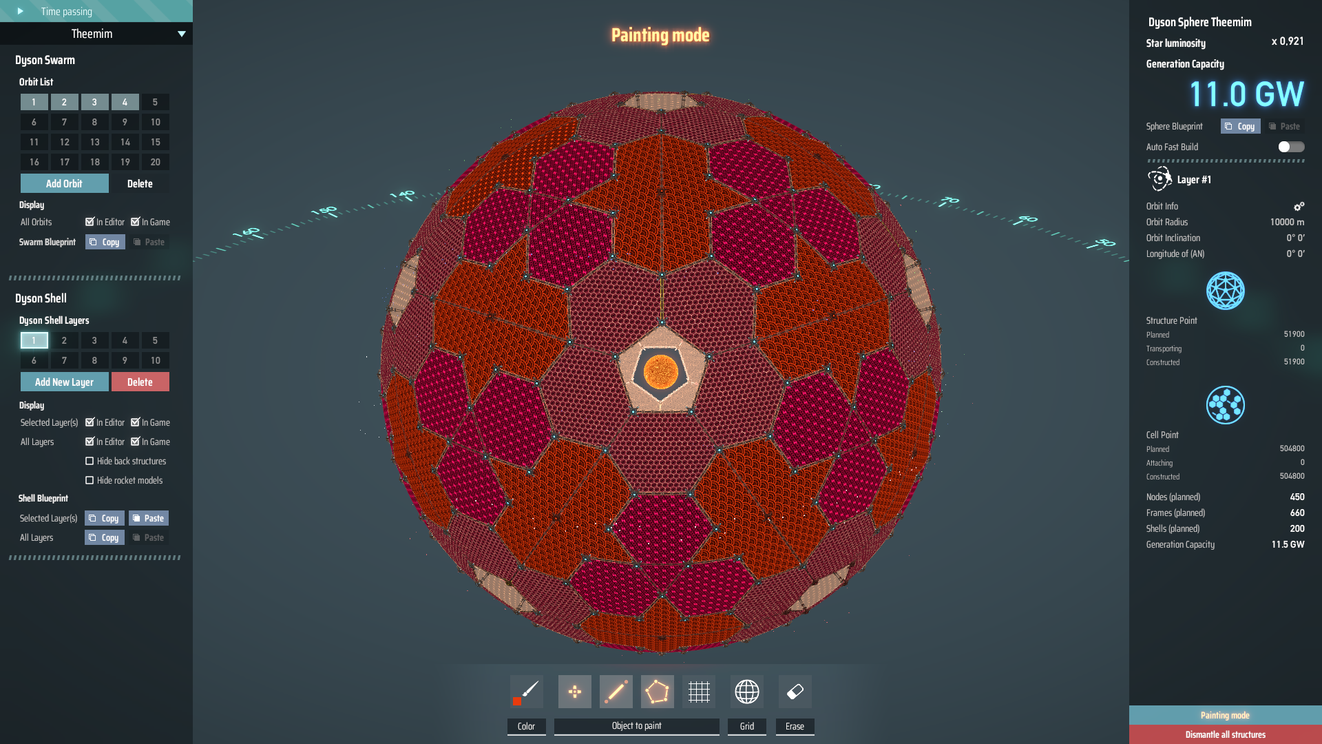 Dyson Sphere Blueprints - Penrose Infinity pattern - Balanced version