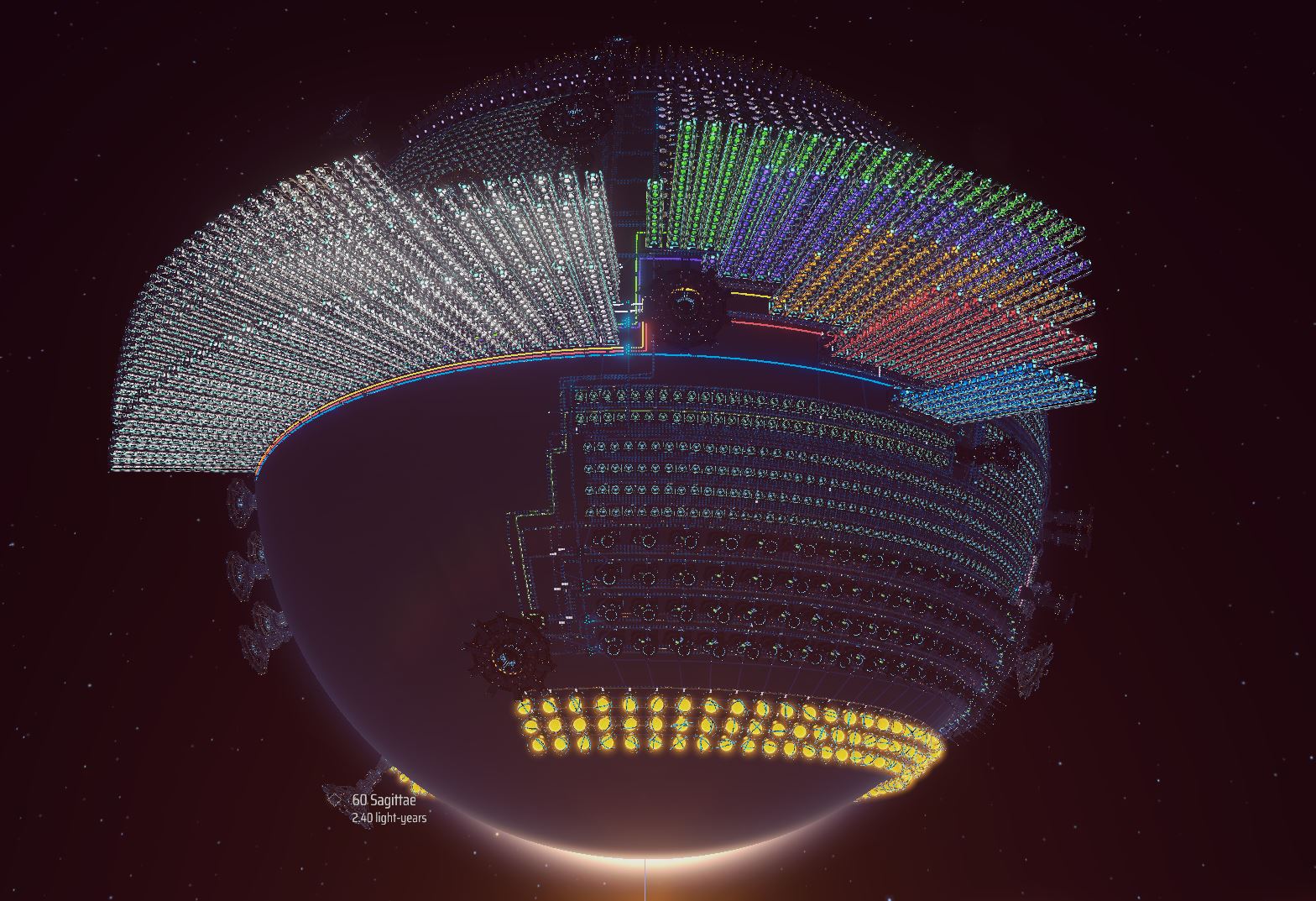 Dyson Sphere Blueprints - 7200 Universe Matrix from raw, no rares, fully sprayed