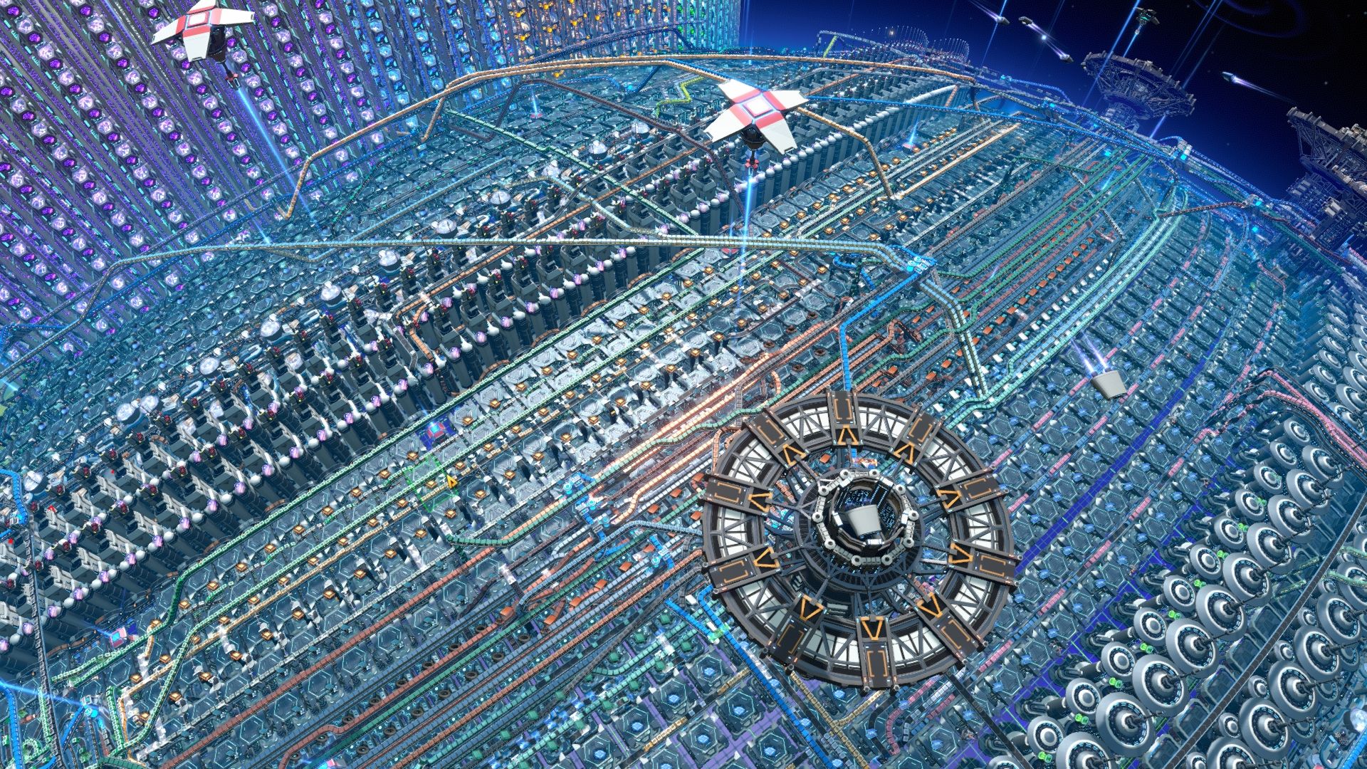 Dyson Sphere Blueprints - Hyper-dense 27k/min white science hemisphere ...