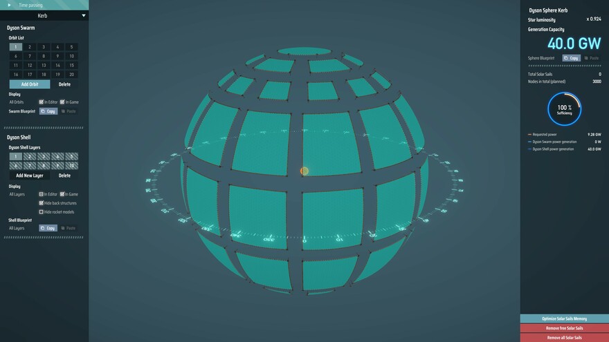 Dyson Sphere Blueprints - Square Panels Sphere
