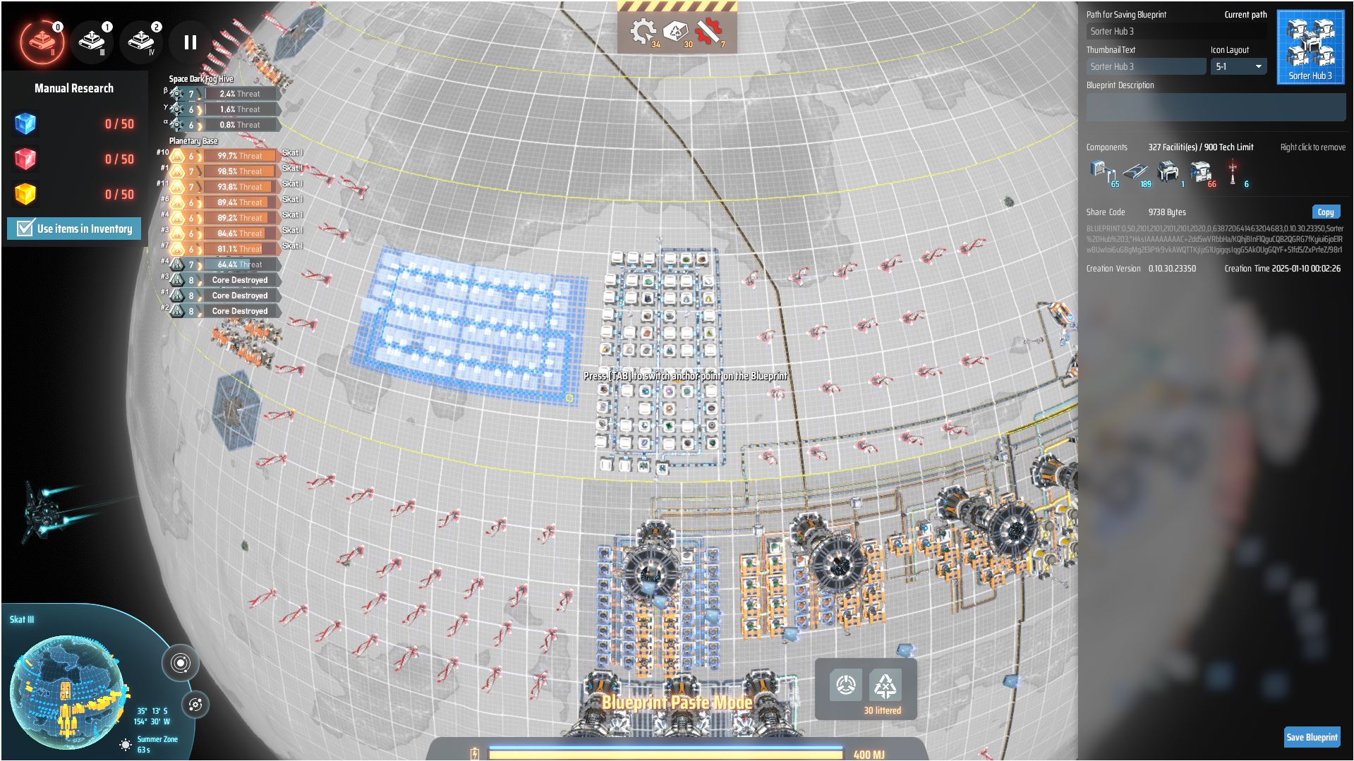 Dyson Sphere Blueprints - Sorter Hub v3